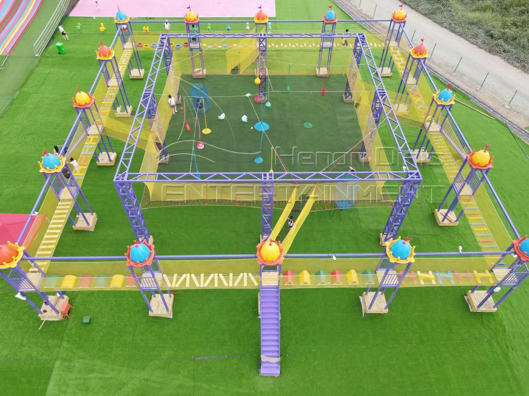 Tree Top Rainbow Trampoline Net for Sale | Forest activities | Adventure