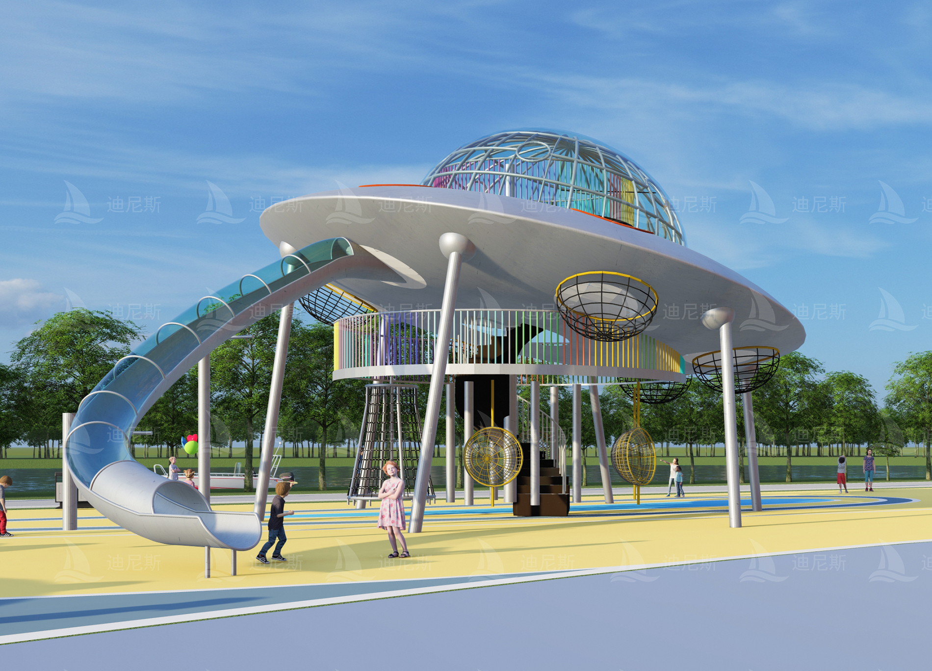 Alien Spaceship Shaped Stainless Steel Slides for Sale | Cheap
